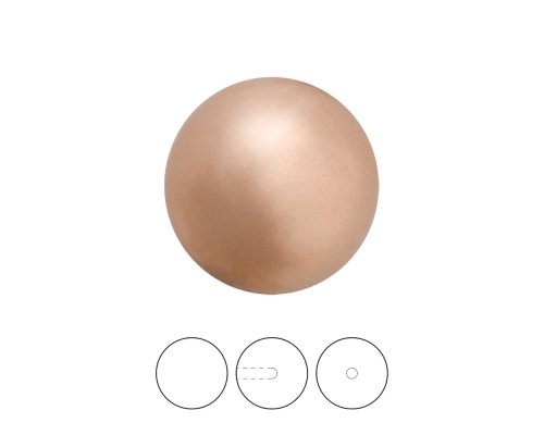 Preciosa Nacre Pearls - Pearl Effect Bronze - okrągła nawiercona Granit ...